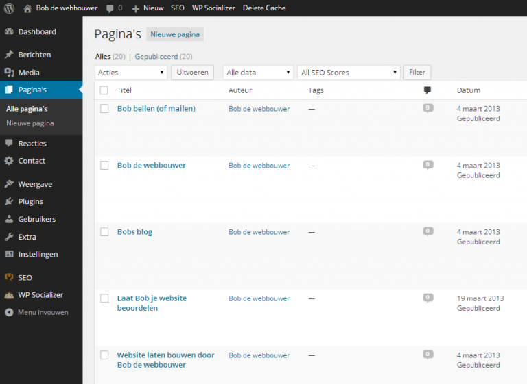 Wordpress pagina's teksten aanpassen | WP handleiding